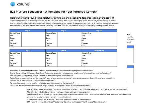 How to nurture your B2B leads with targeted content [TEMPLATE]