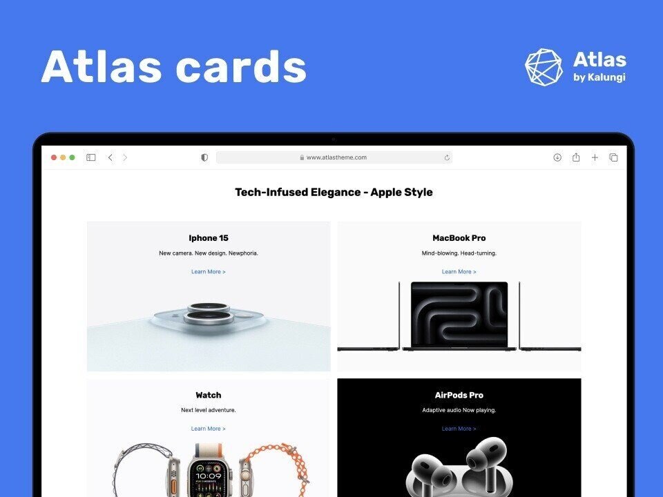 Atlas Cards Module by kalungi.com